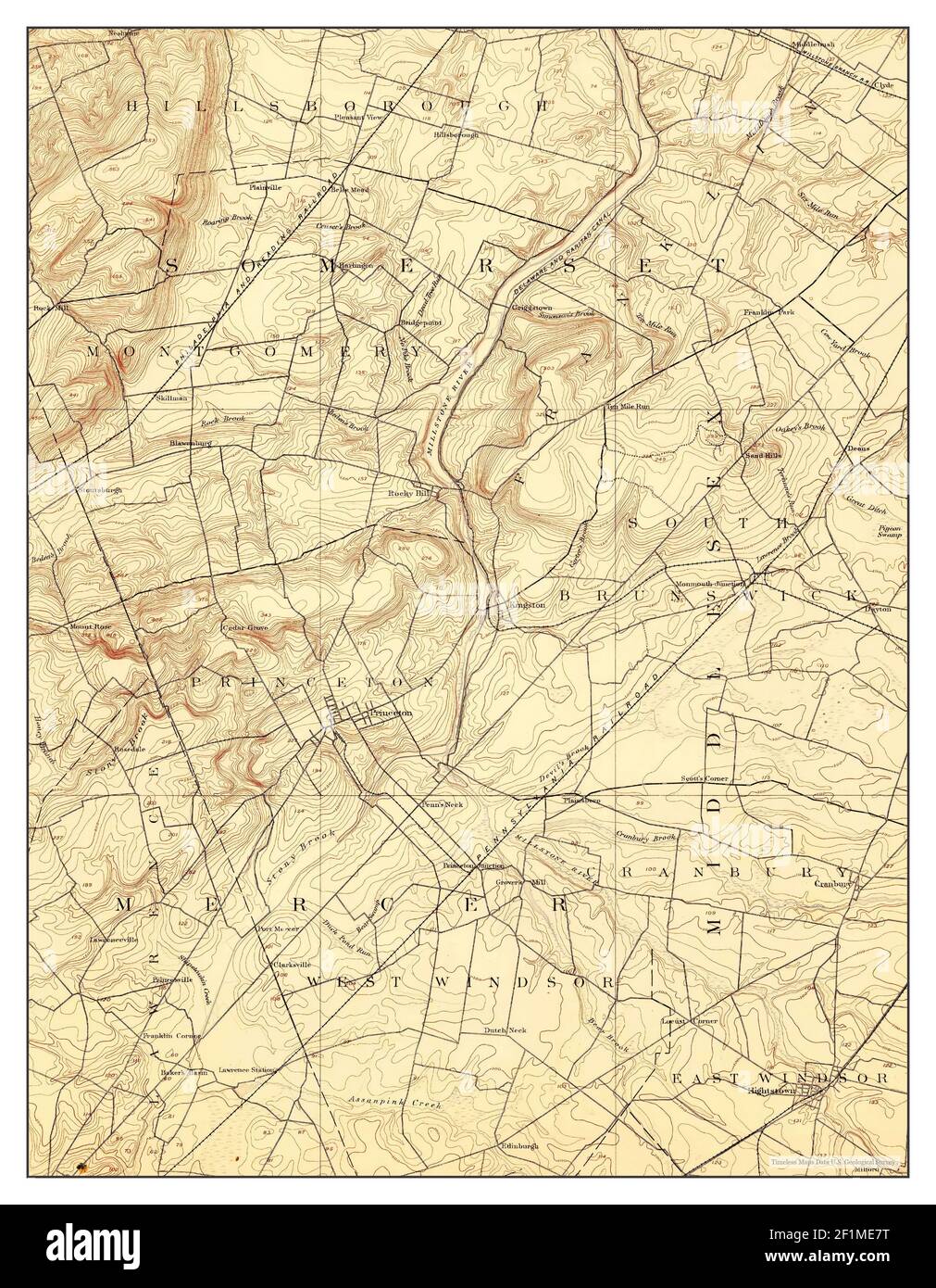 Map of new princeton hi-res stock photography and images - Alamy