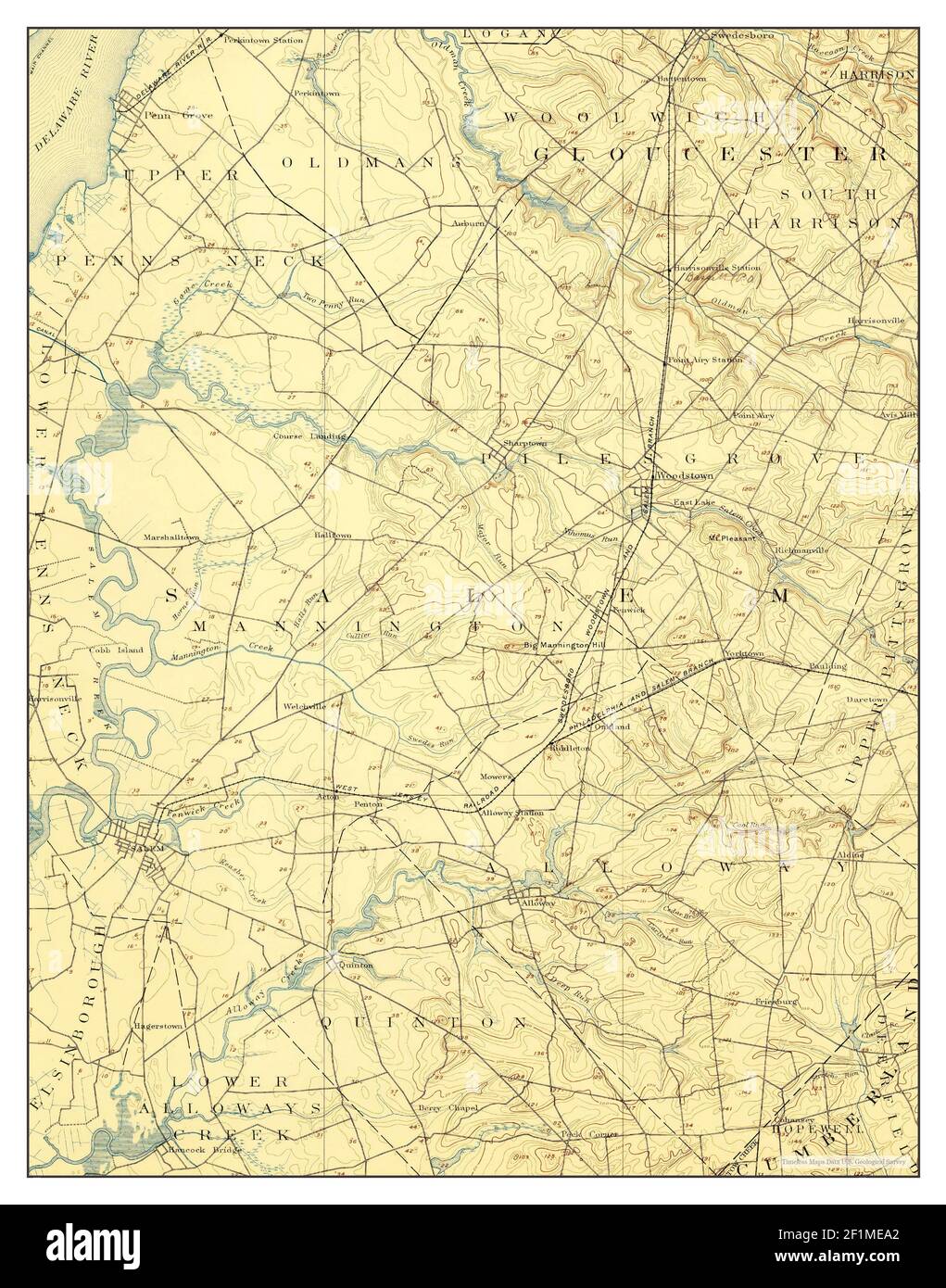 Map of salem new jersey hi-res stock photography and images - Alamy