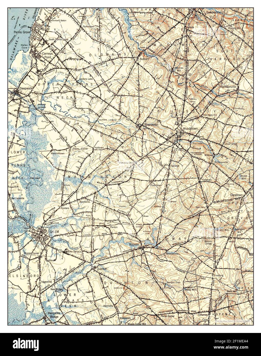 Salem, New Jersey, map 1948, 1:62500, United States of America by ...