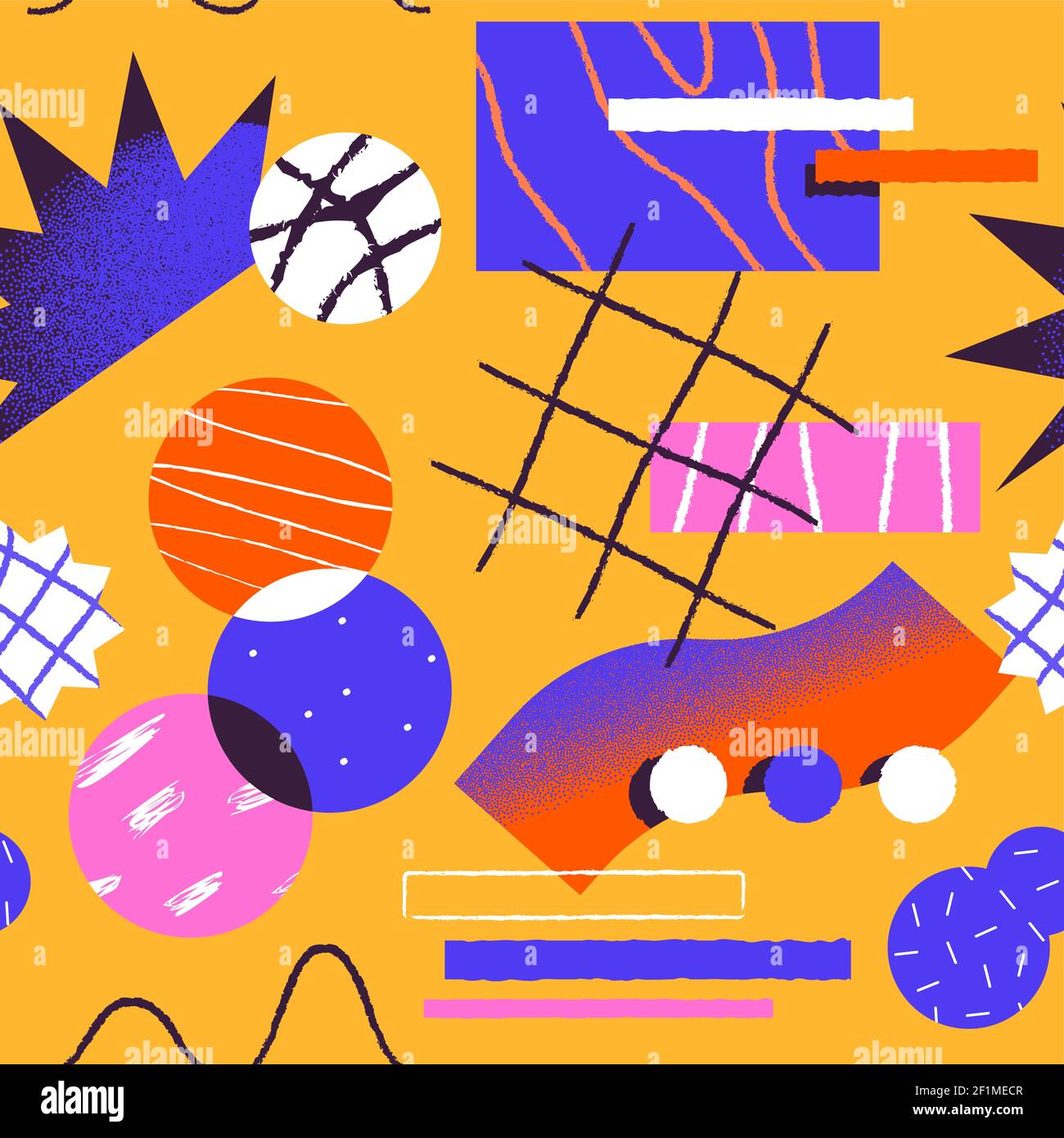 Abstract seamless pattern illustration of colorful geometric shapes ... Abstract seamless pattern illustration of colorful geometric shapes ...