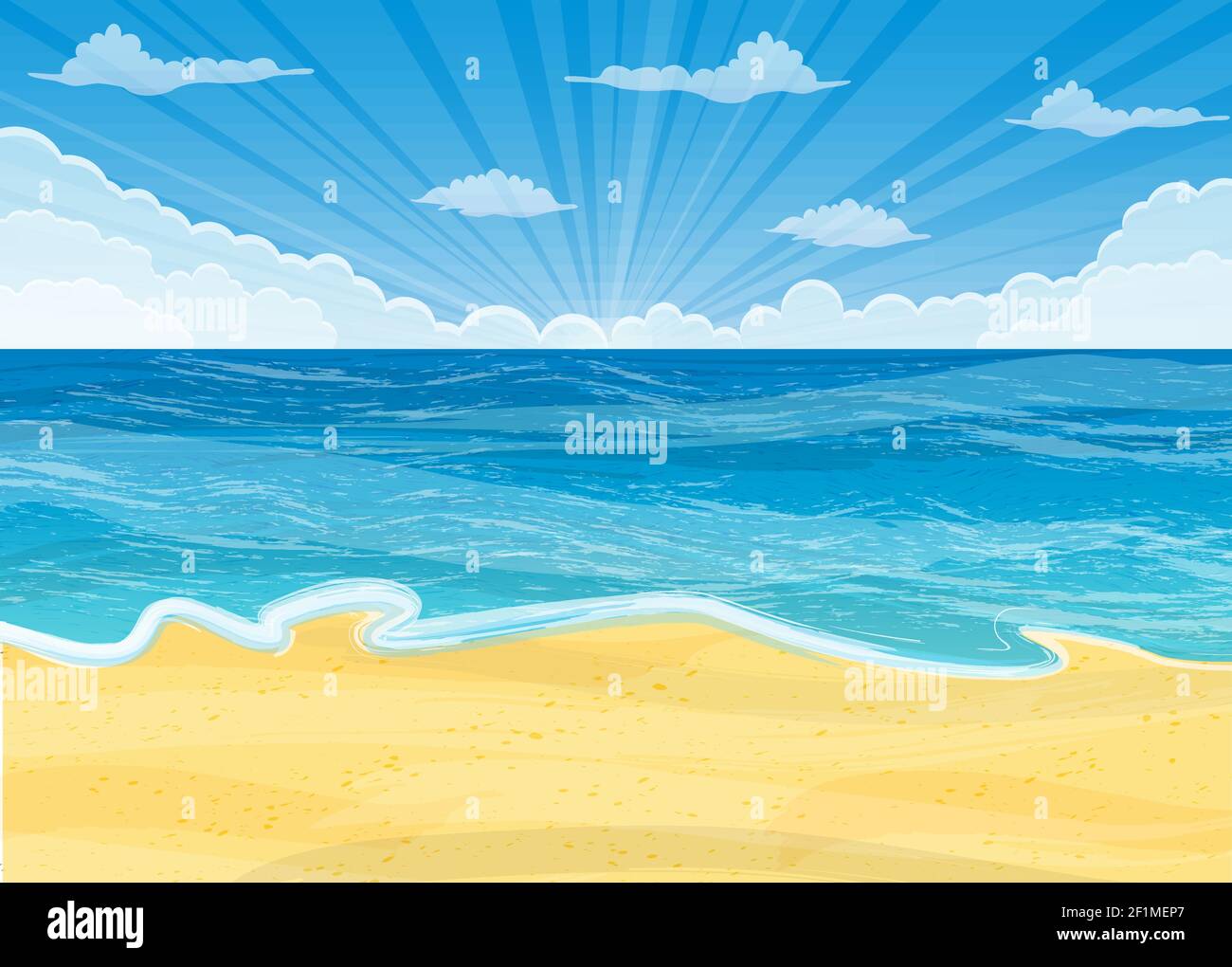 Clear water white sandy beach Stock Vector Images - Alamy