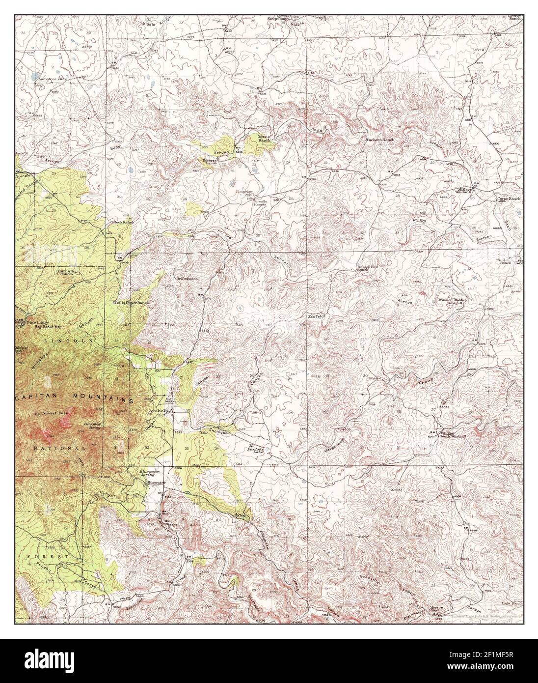 Arabela, New Mexico, map 1936, 1:62500, United States of America by ...