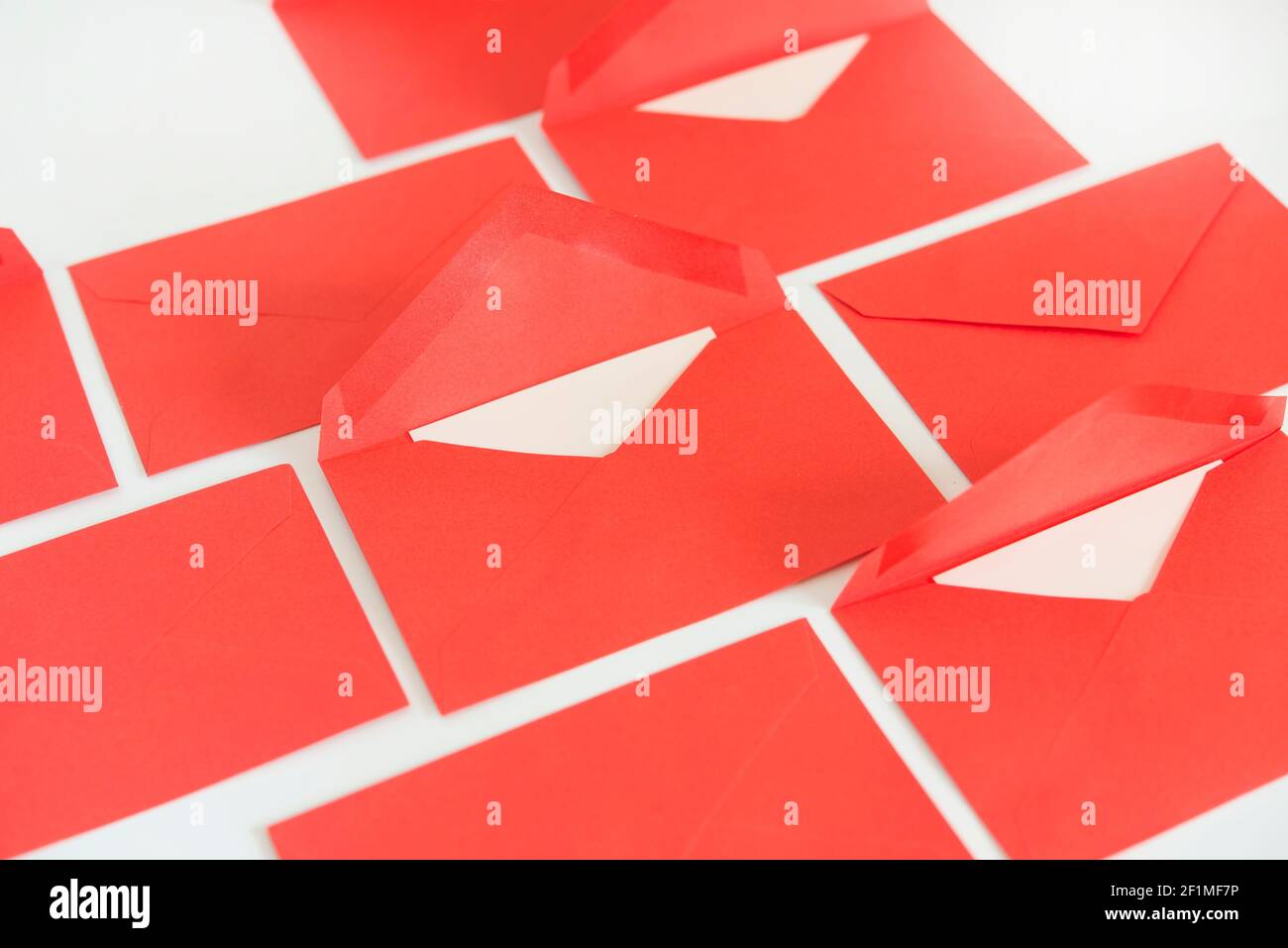 envelope letter red with ring Stock Photo - Alamy