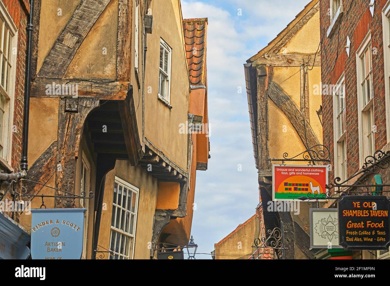The Shambles, one of the oldest streets in the historic heart of York ...