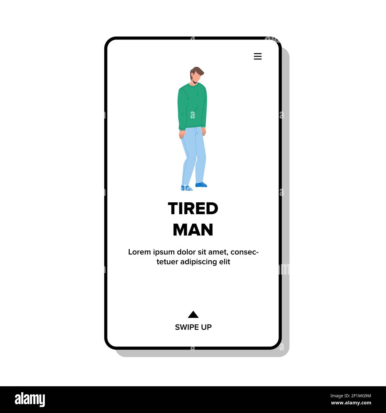 Stressful young man Stock Vector Images - Alamy