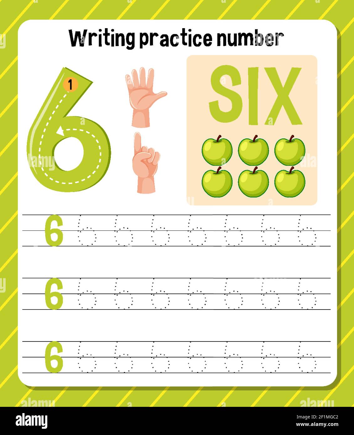 Writing Number 6 Worksheet