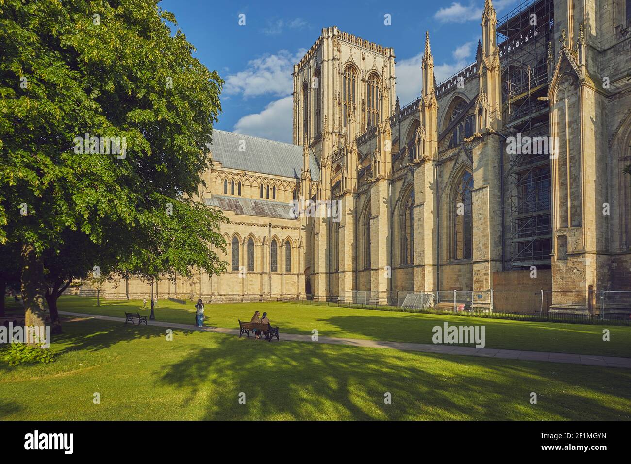 A view of York Minster, the cathedral in the historic heart of the city ...