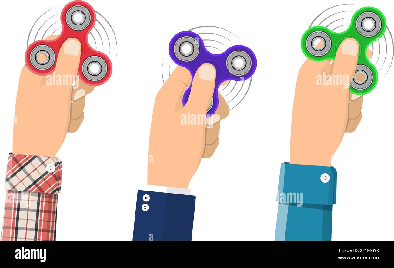Hand holding spinner Stock Vector Image & Art - Alamy