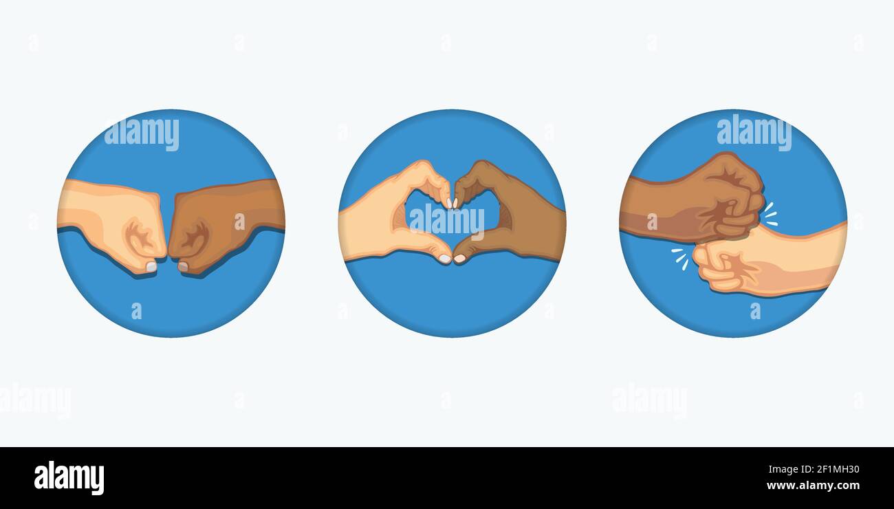 Hand gesture of unity Stock Vector Images - Alamy