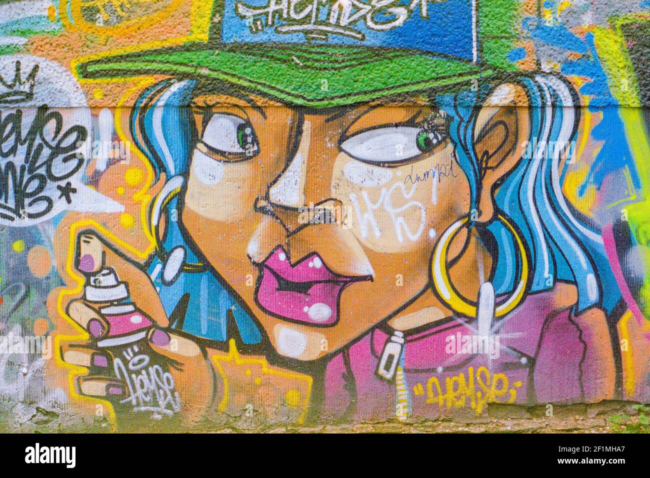 Berlin, Germany. Mauerpark Graffiti, Mural and Urban Street Art ...