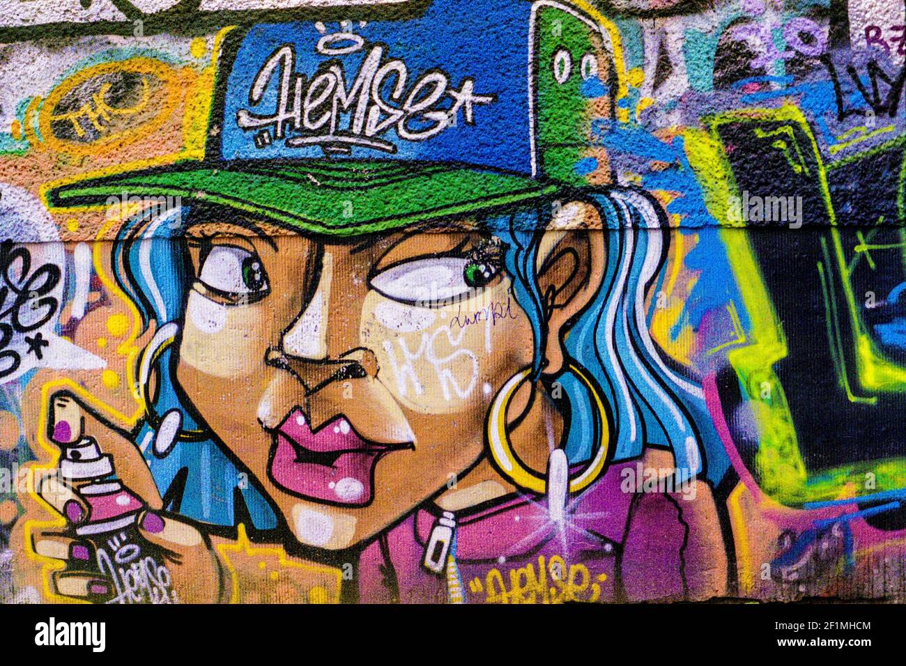 Berlin, Germany. Mauerpark Graffiti, Mural and Urban Street Art ...