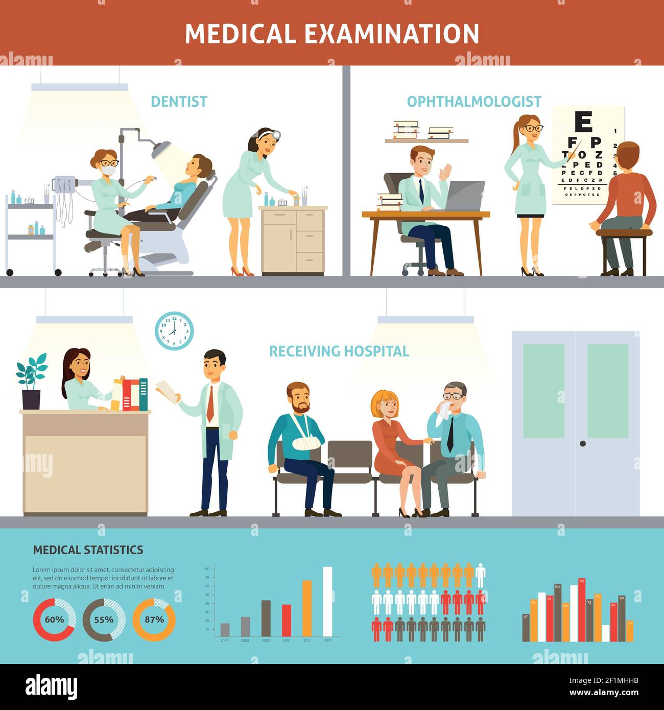 Visiting hospital Stock Vector Images - Alamy
