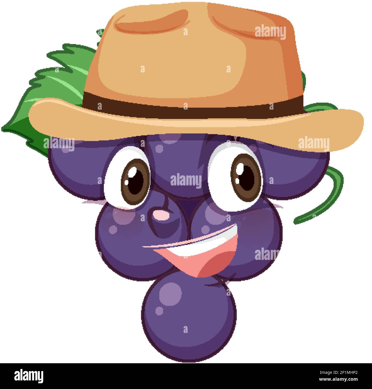 Grape cartoon character with facial expression illustration Stock ...