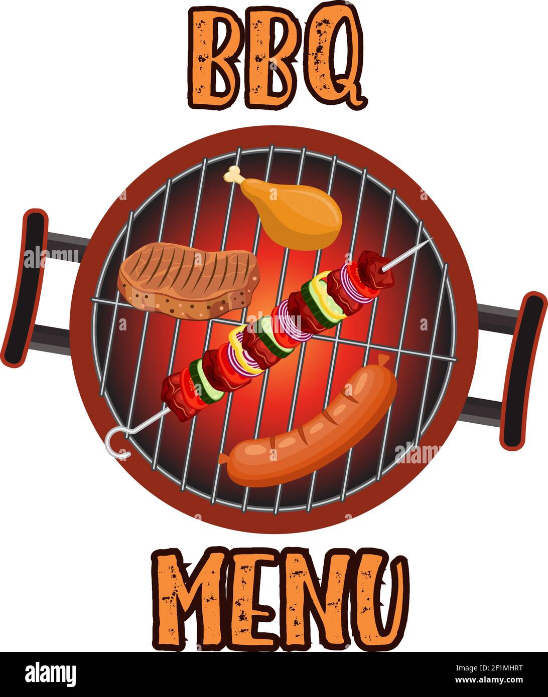 Barbecue party invitation design template Cut Out Stock Images ...