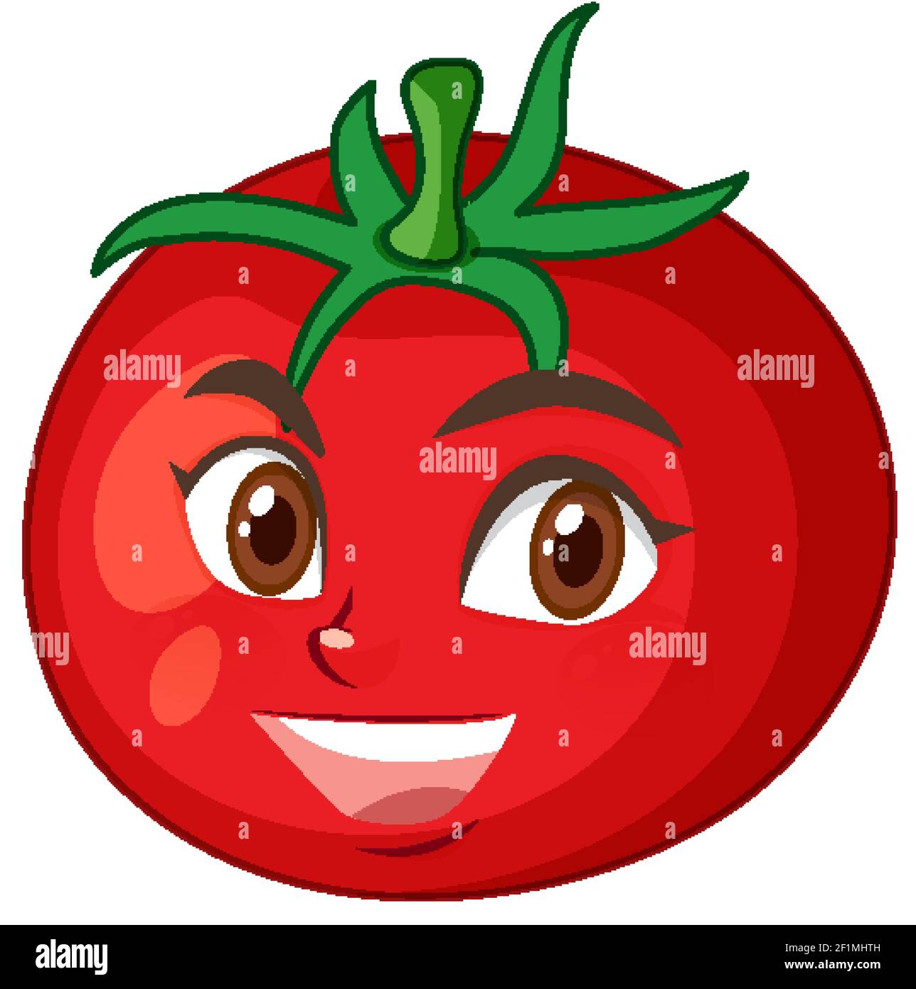 Cartoon red tomato smiling happy Cut Out Stock Images & Pictures - Alamy