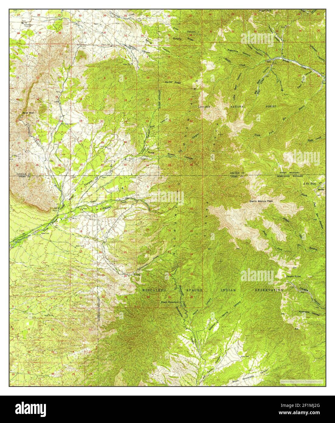 Map of sierra blanca hi-res stock photography and images - Alamy