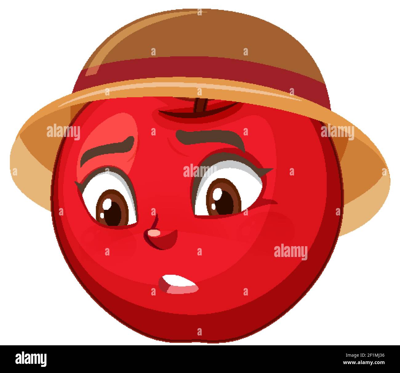 Apple cartoon character with facial expression illustration Stock ...