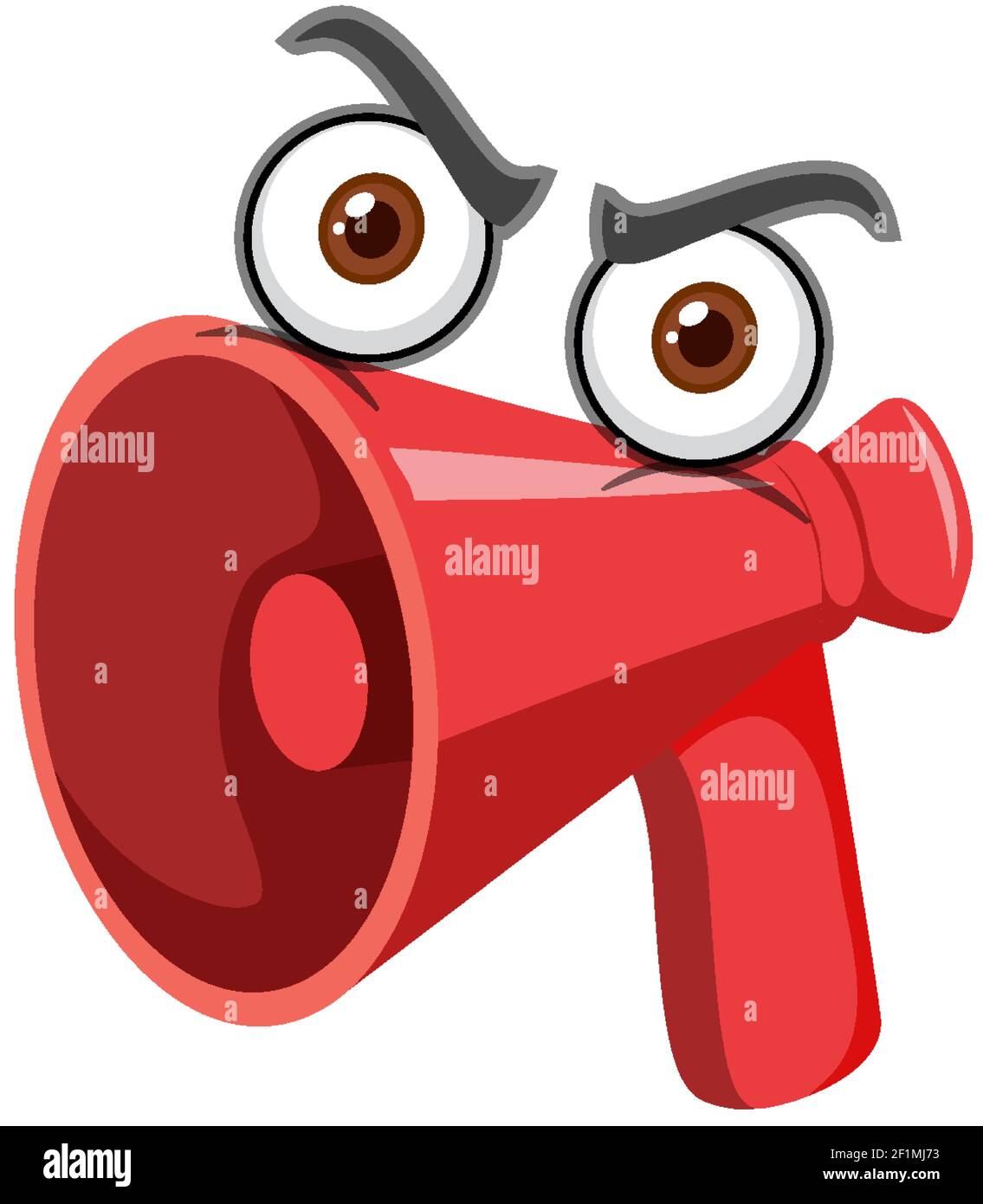 Megaphone cartoon character with facial expression illustration Stock ...