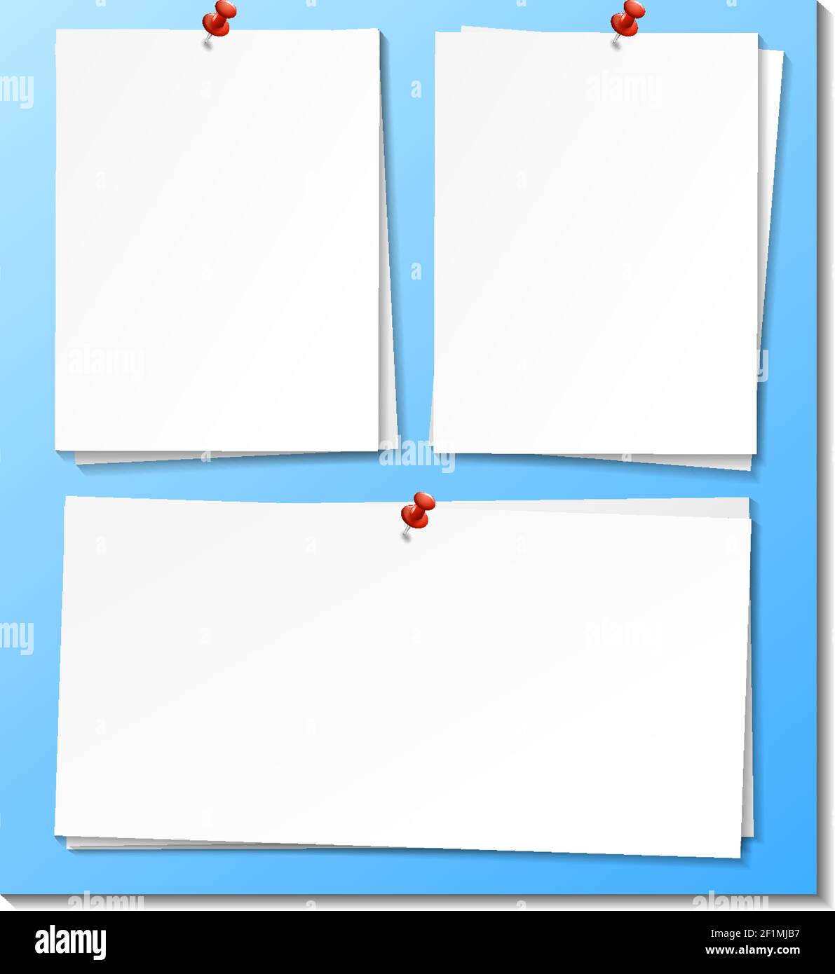 Set of empty sticky note paper template illustration Stock Vector Image ...