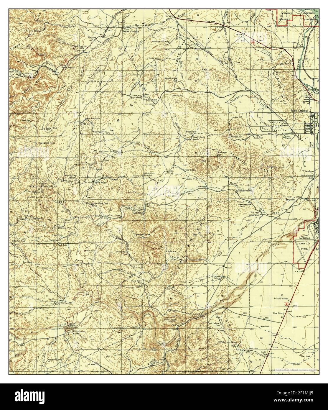 Map of carlsbad new mexico hi-res stock photography and images - Alamy
