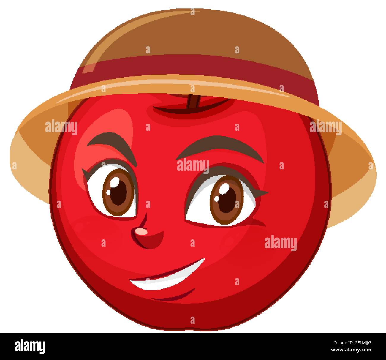Apple cartoon character with facial expression illustration Stock ...