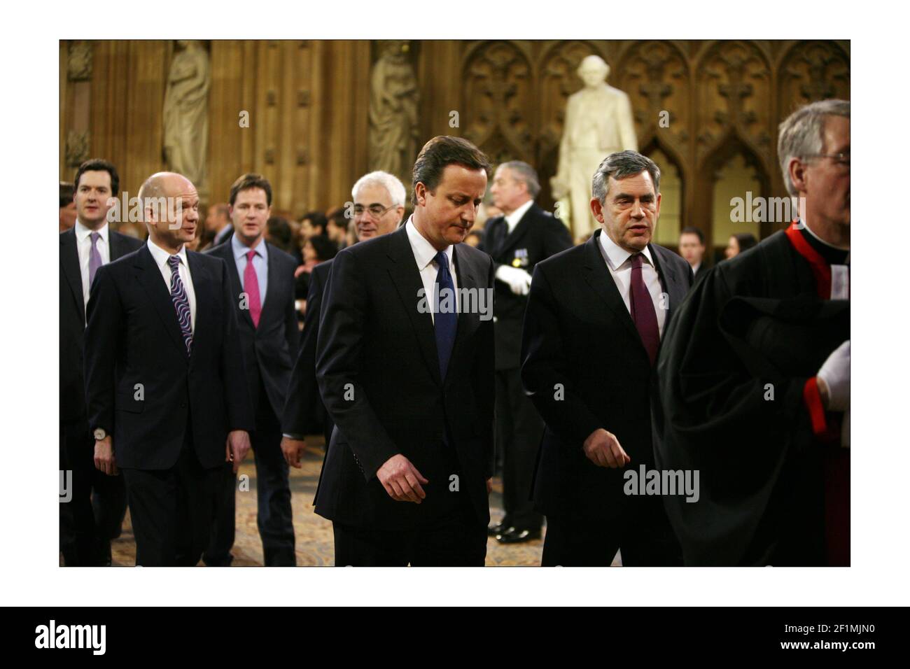 State Opening of Parliament 3 Dec 2008... Gordon Brown and David ...