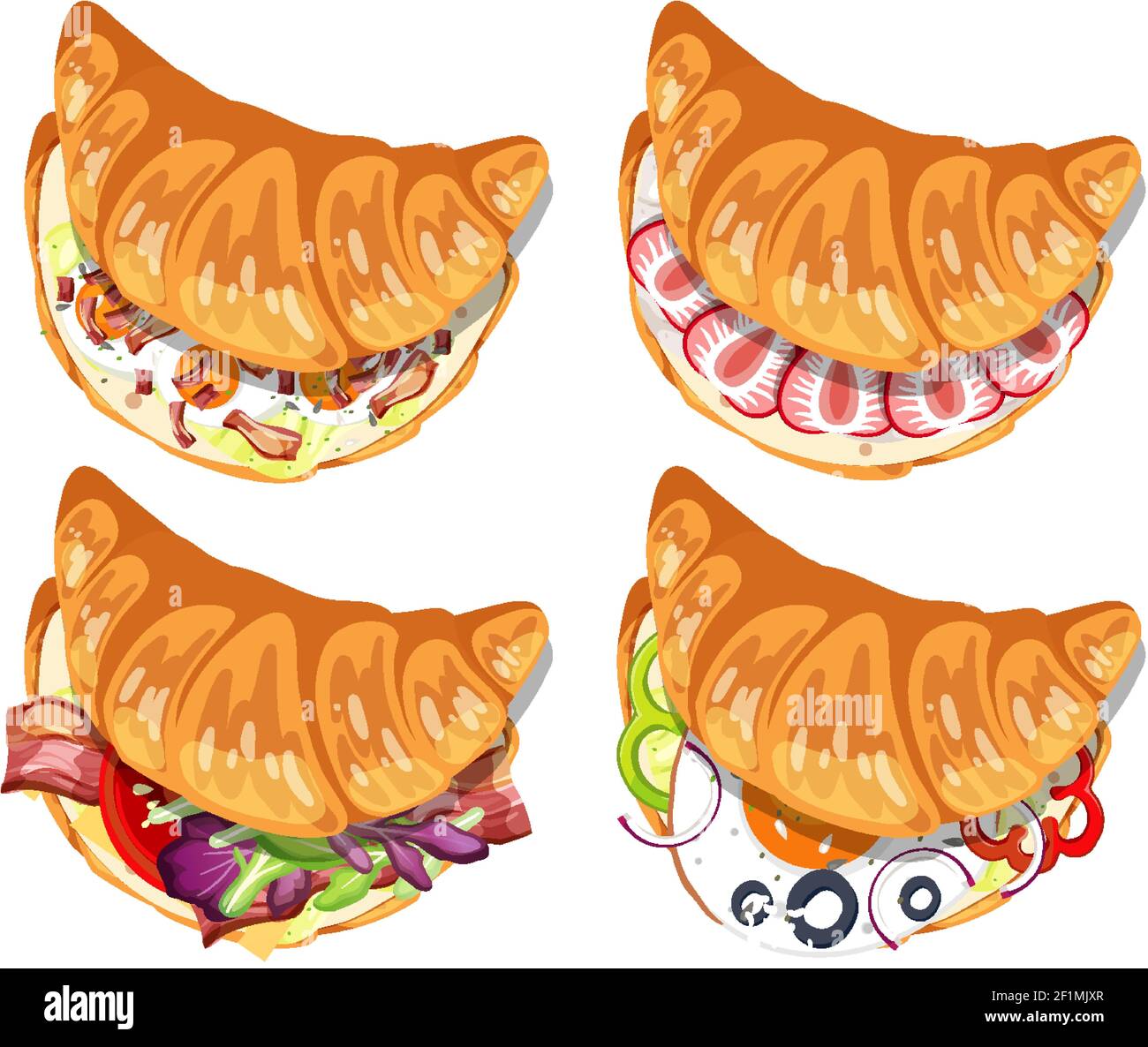 Plate of sandwiches Stock Vector Images - Alamy