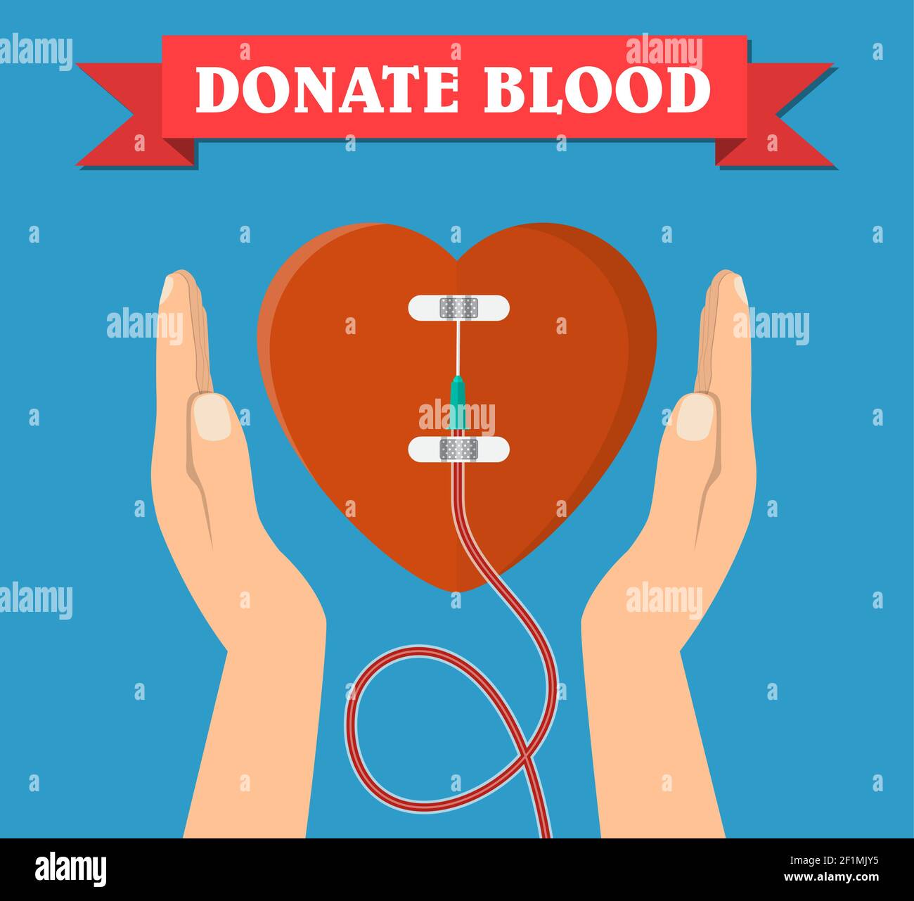 Hand of donor with heart Stock Vector Image & Art - Alamy