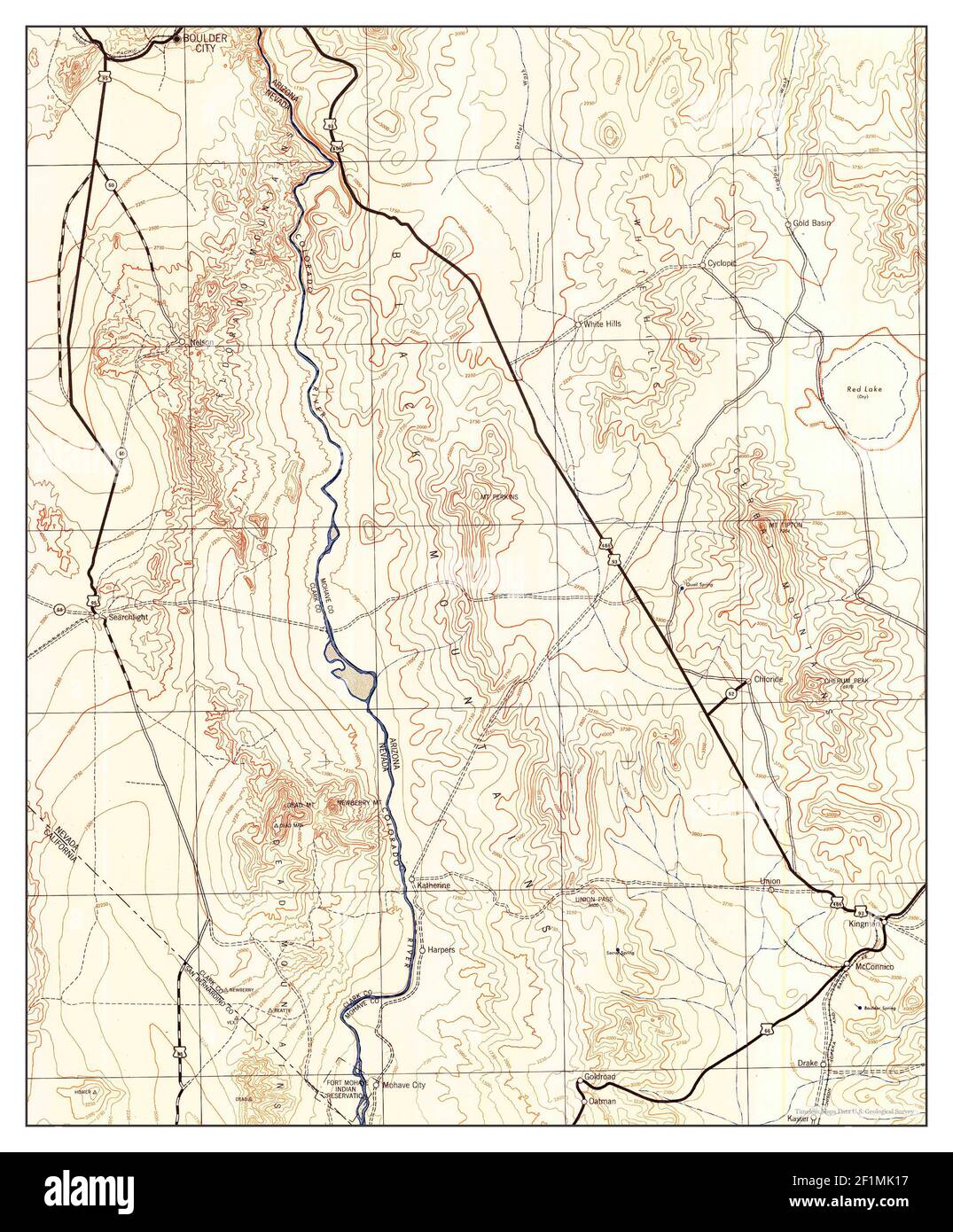 Camp Mohave, Nevada, map 1942, 1:250000, United States of America by ...