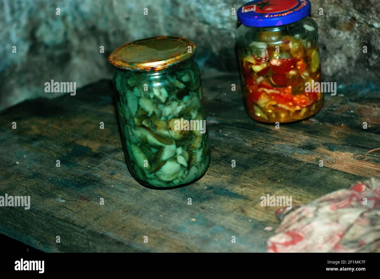 can with canned vegetables in a barn Stock Photo - Alamy