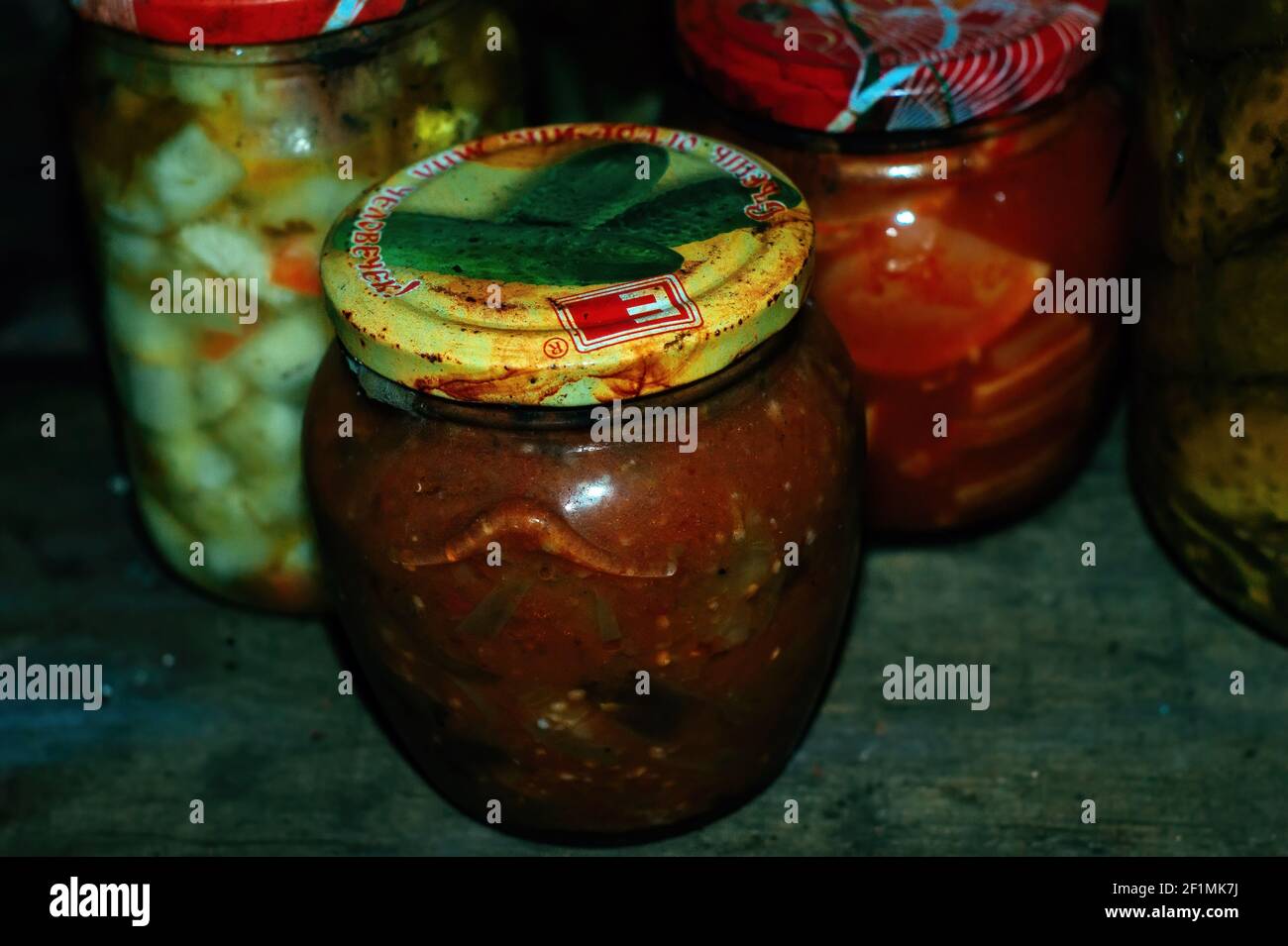 can with canned vegetables in a barn Stock Photo - Alamy