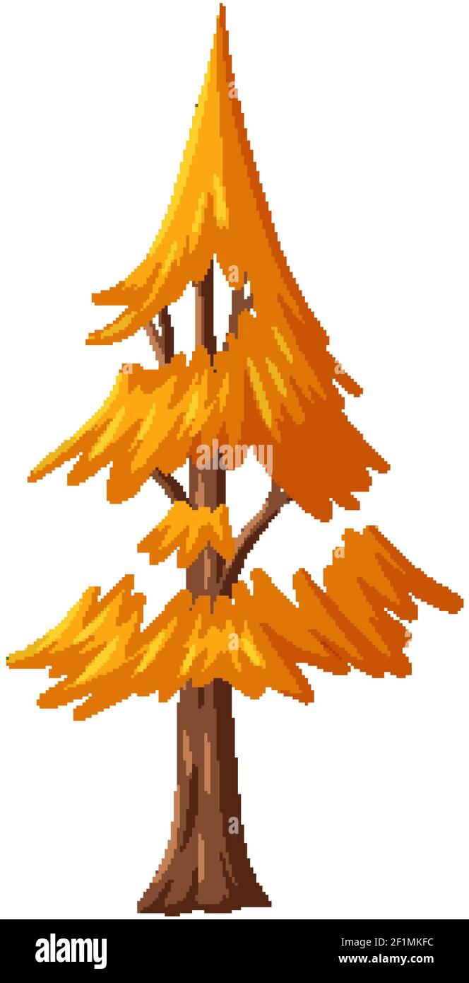 Isolated autumn tree on white background illustration Stock Vector ...