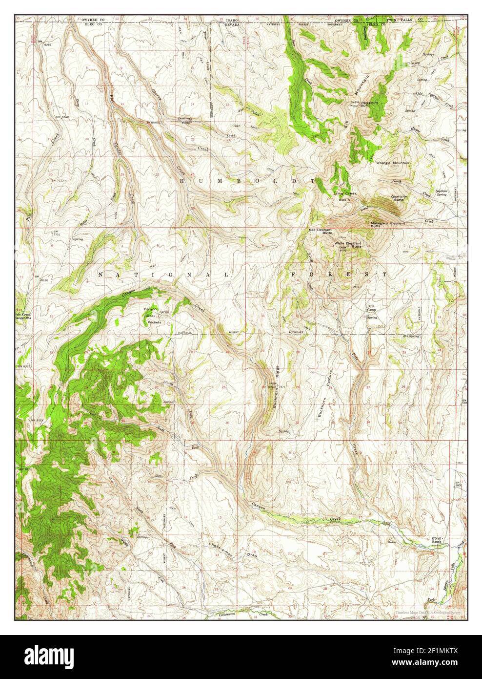 Map of elk mountain hi-res stock photography and images - Alamy