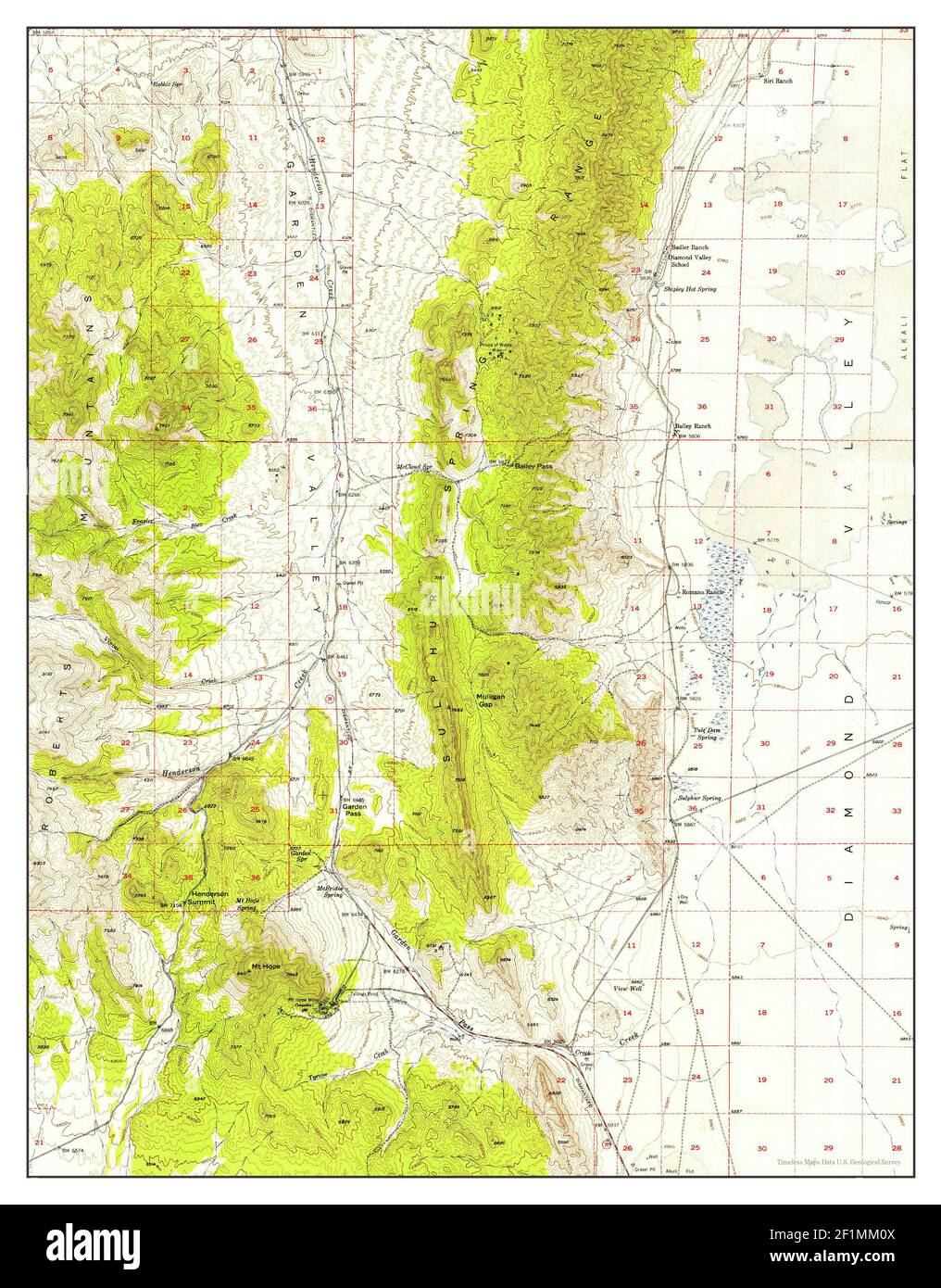 Garden Valley, Nevada, map 1949, 1:62500, United States of America by ...