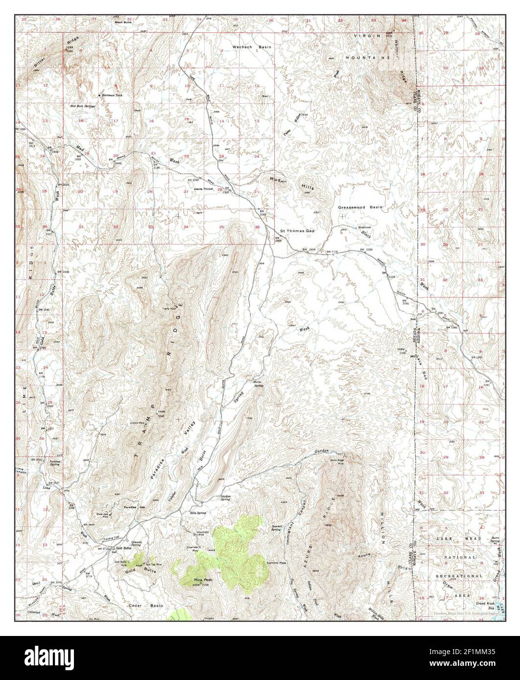 Gold Butte, Nevada, map 1953, 1:62500, United States of America by ...