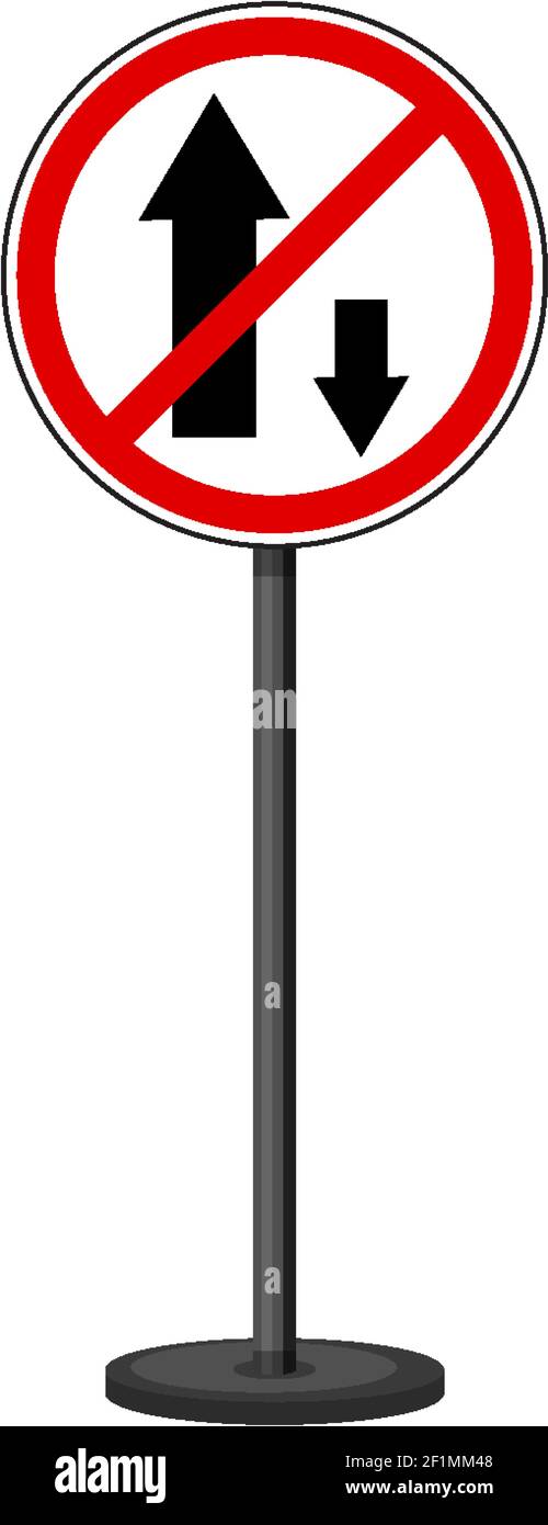 Red traffic sign on white background illustration Stock Vector Image ...