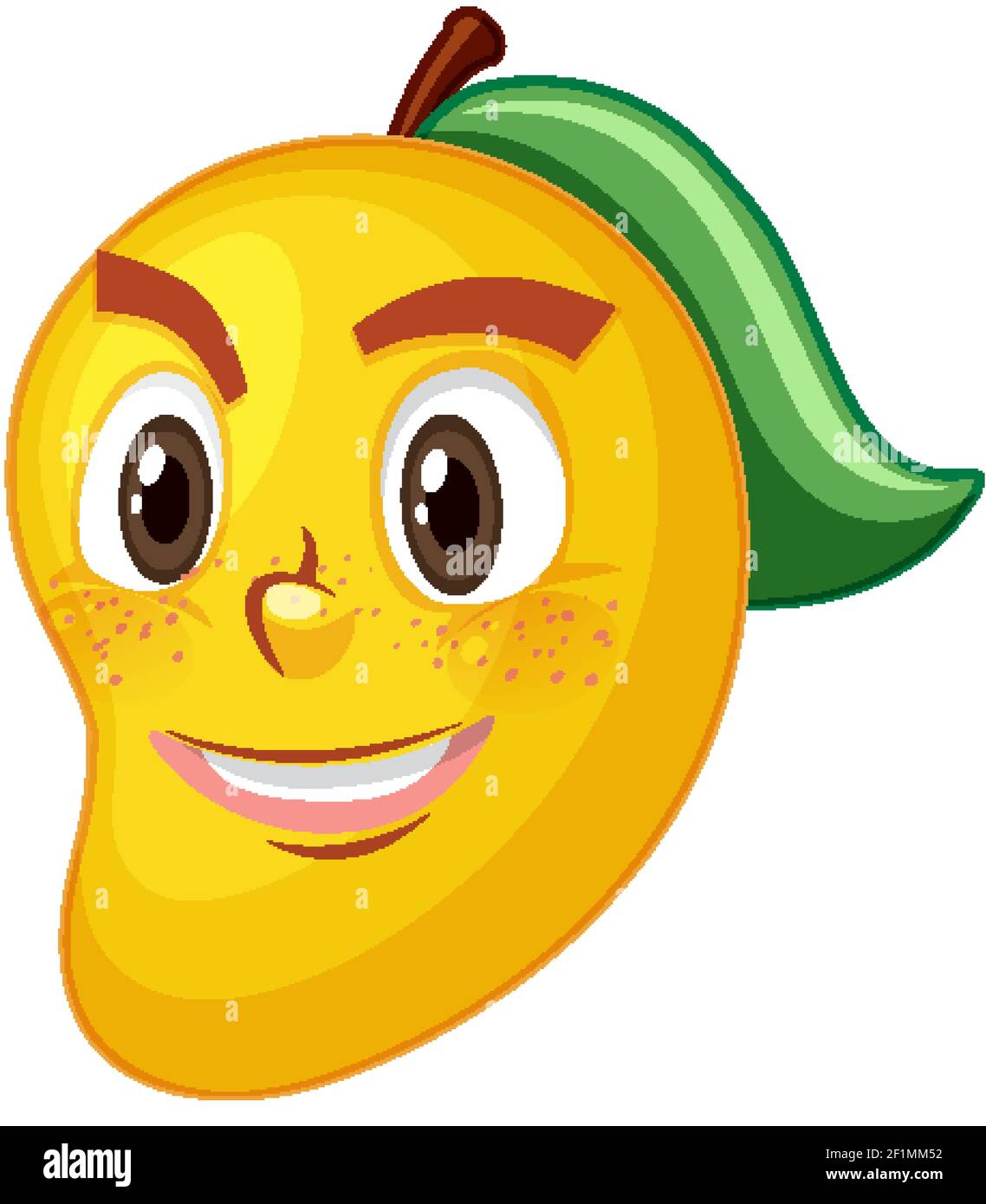 Mango cartoon character with facial expression illustration Stock ...