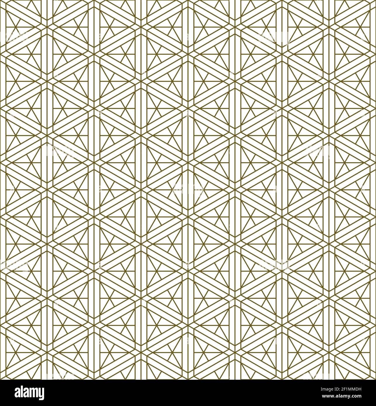 Japanese seamless Kumiko pattern in golden with .Thin lines Stock ...
