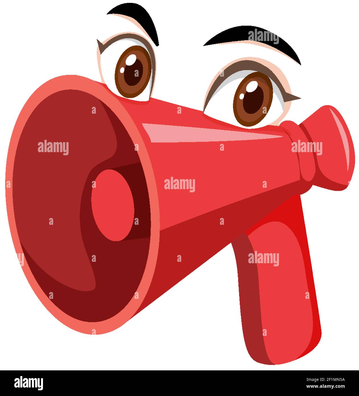 Megaphone cartoon character with facial expression illustration Stock ...