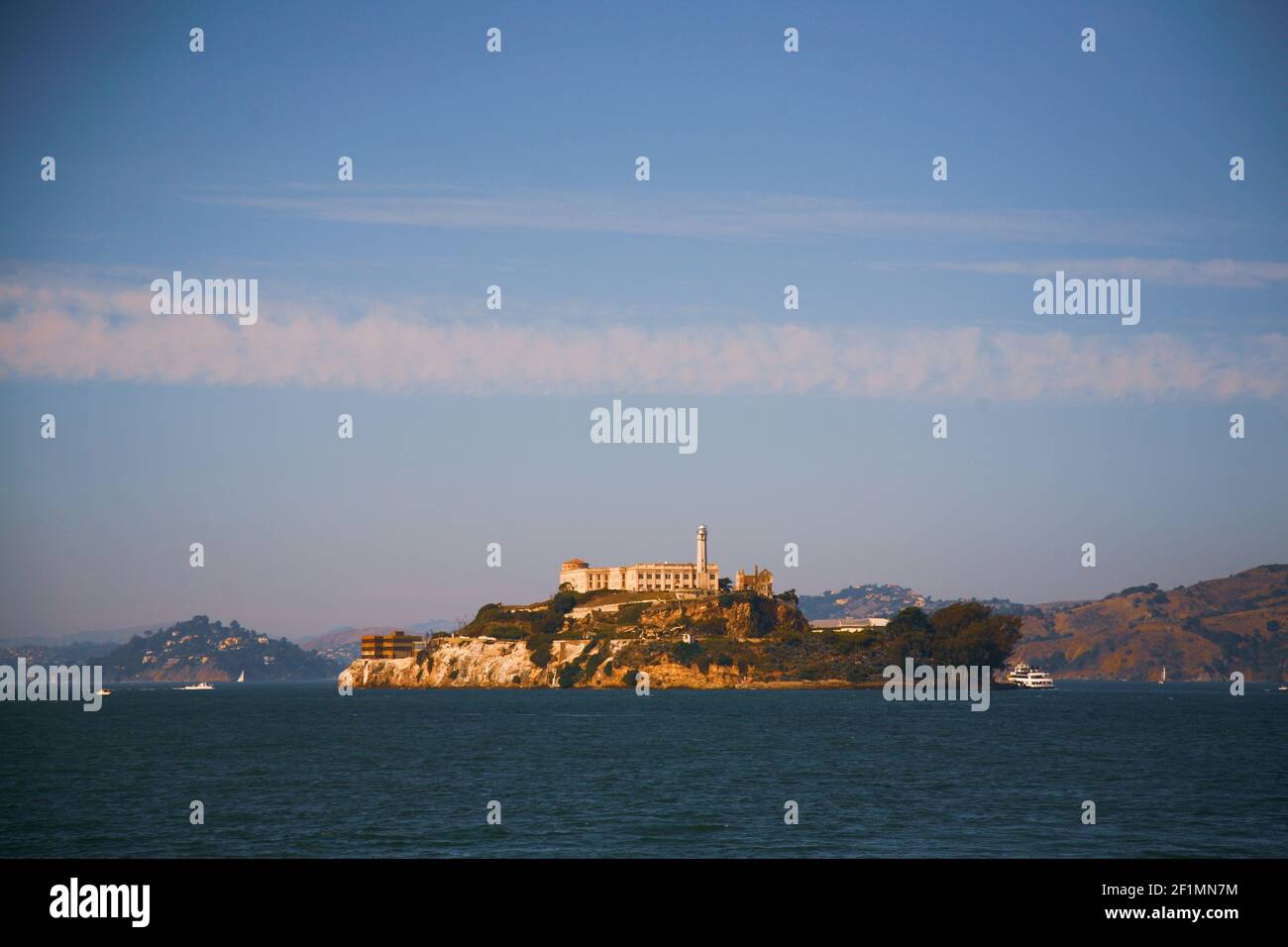 Alcatraz Island located off the San Francisco coast in California Stock ...