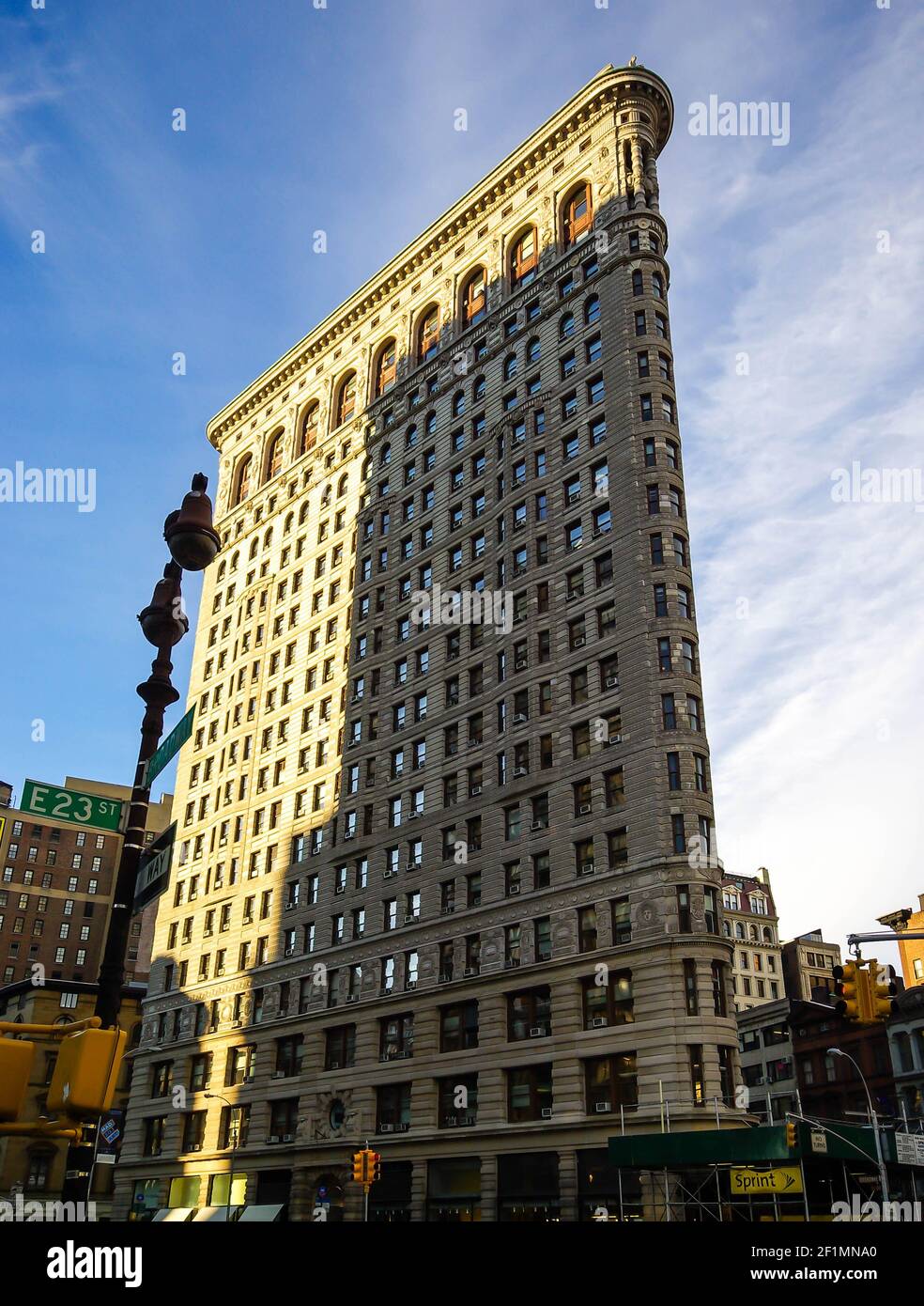 Corner of Fifth Avenue and Broadway, Flatiron Building in New York, US ...