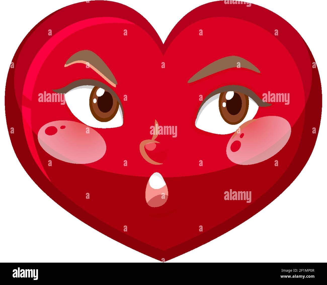 Heart cartoon character with facial expression illustration Stock ...