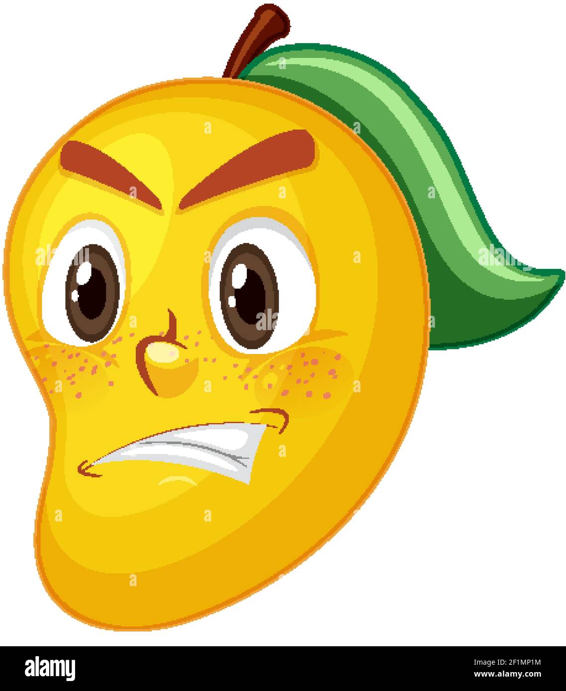 Mango cartoon character with facial expression illustration Stock ...