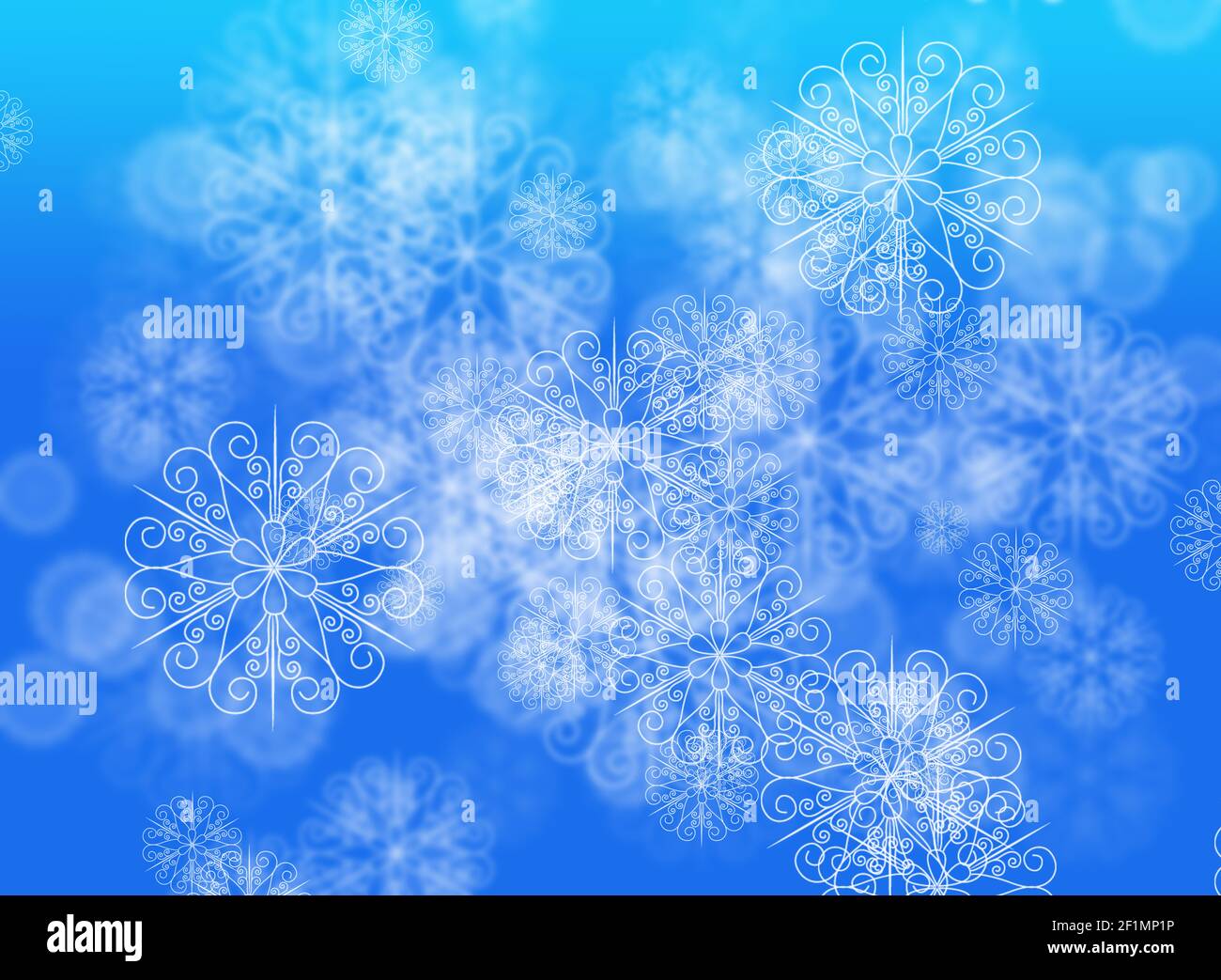 Blue abstract snowflakes background hi-res stock photography and images ...