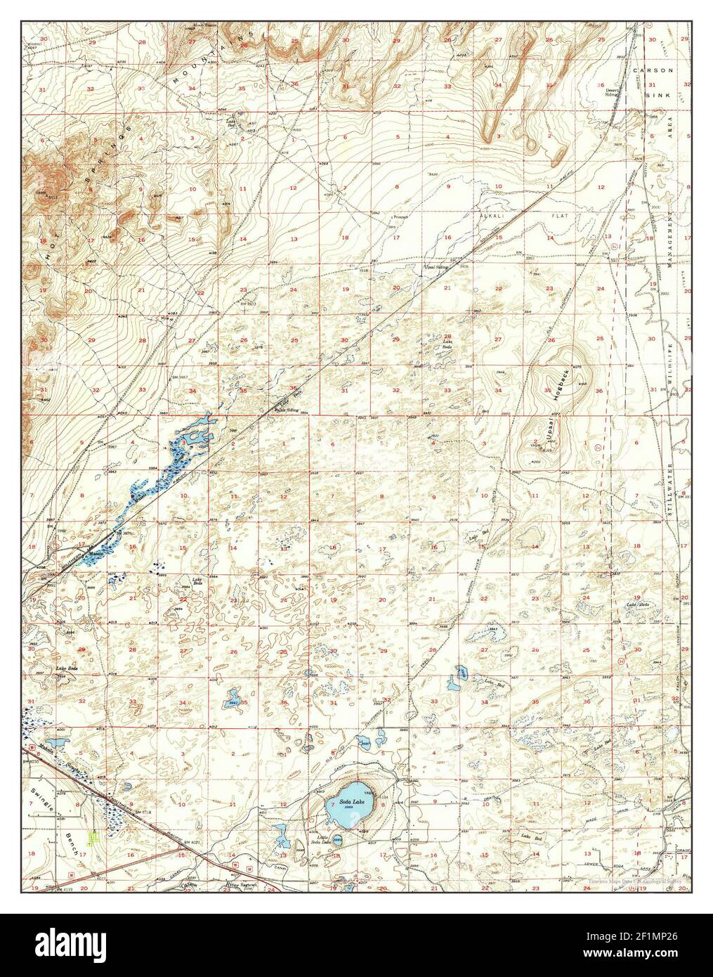 Soda Lake, Nevada, map 1951, 1:62500, United States of America by ...