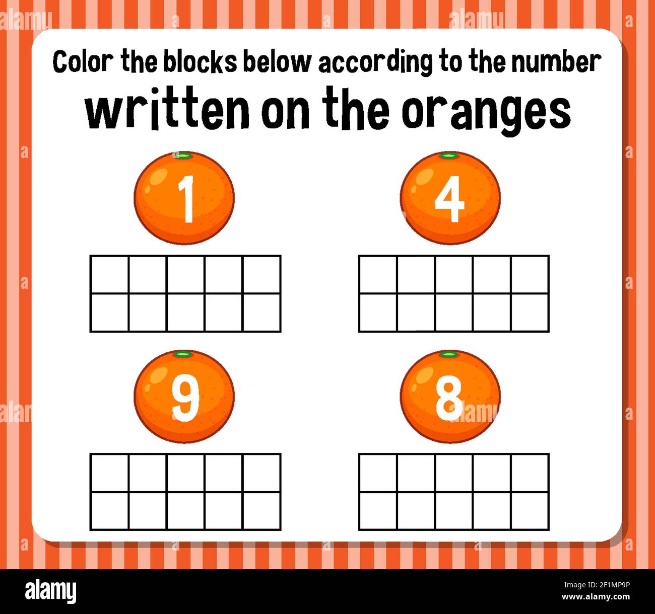 Math count number worksheet illustration Stock Vector Image & Art - Alamy