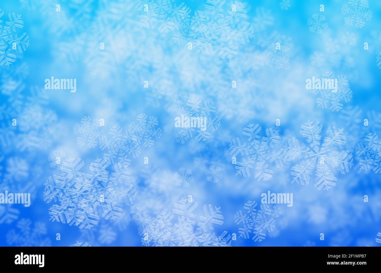 Blue abstract snowflakes background Stock Photo - Alamy