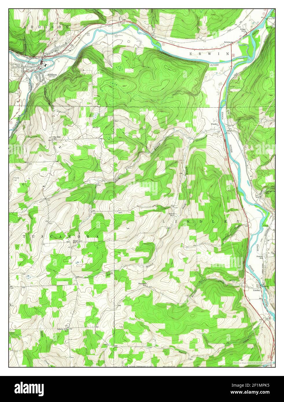 Addison, New York, map 1953, 1:24000, United States of America by ...
