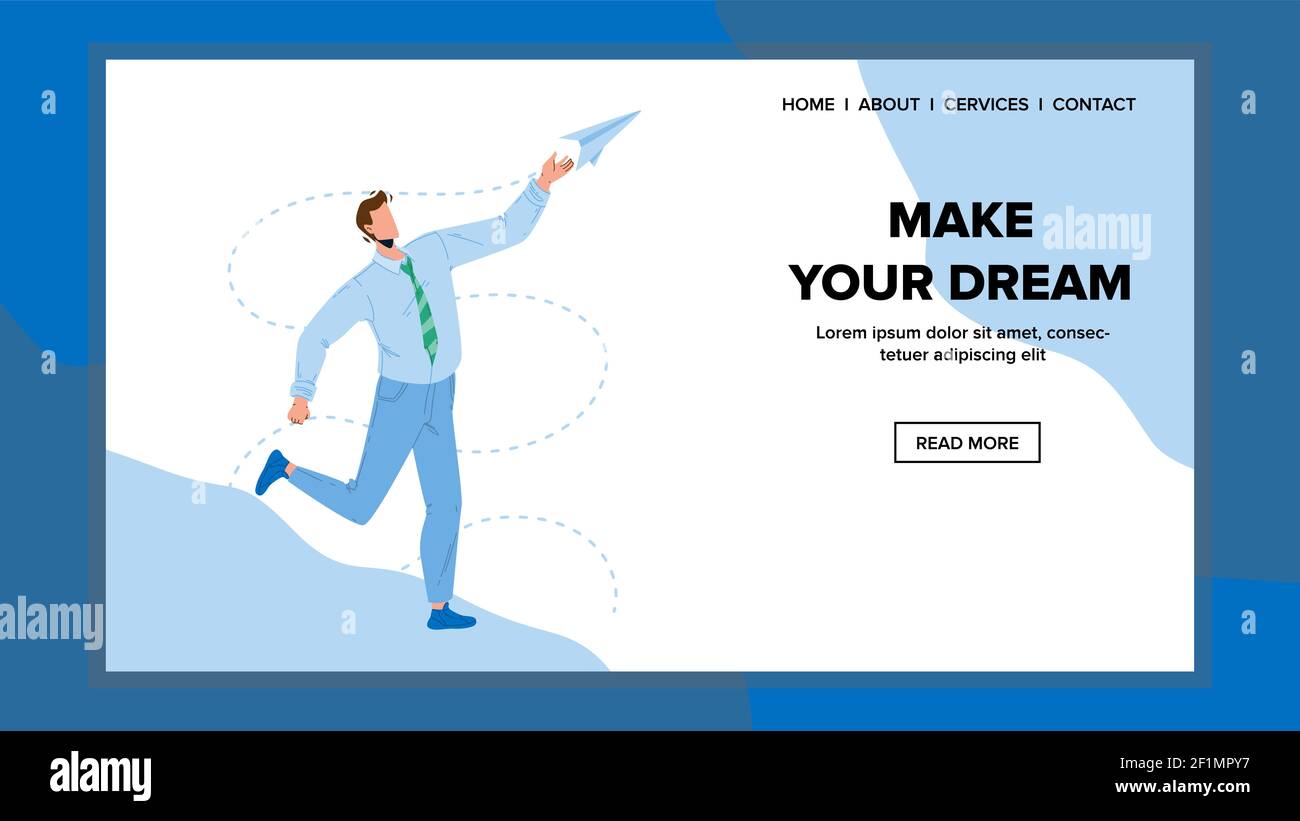 Make Your Dream, Dreaming And Realization Vector Stock Vector Image ...