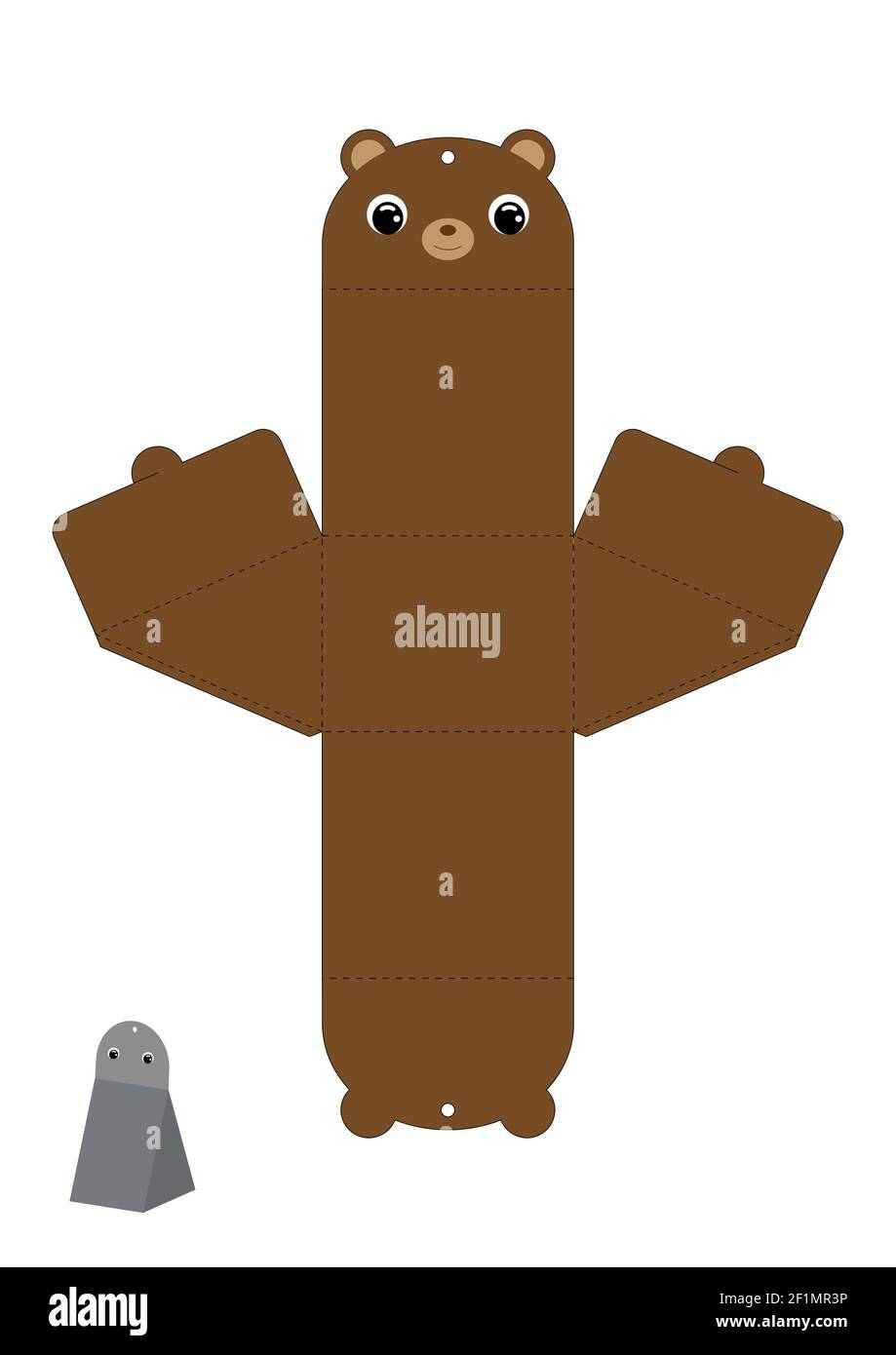 Party favor box bear design for sweets, candies, presents. Packaging ...